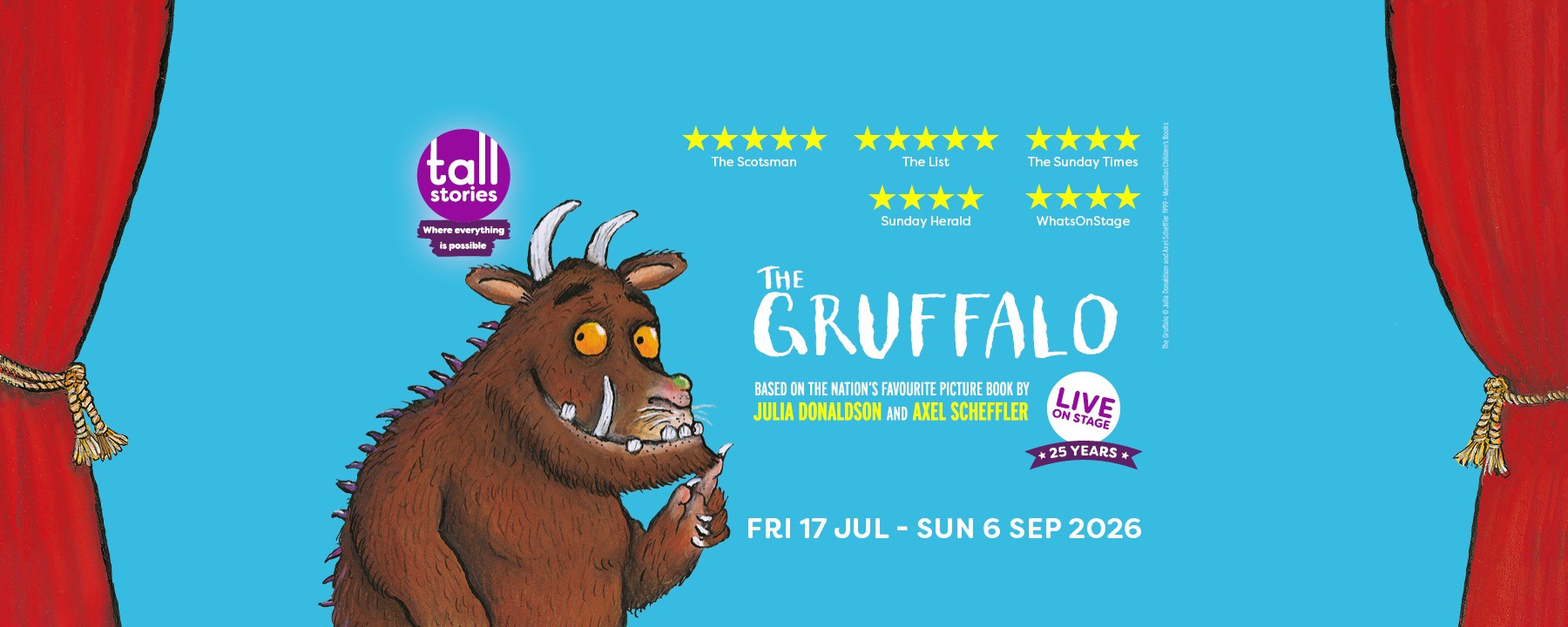 Tickets: The Gruffalo | The Lyric Theatre London Tue 18 August 2026